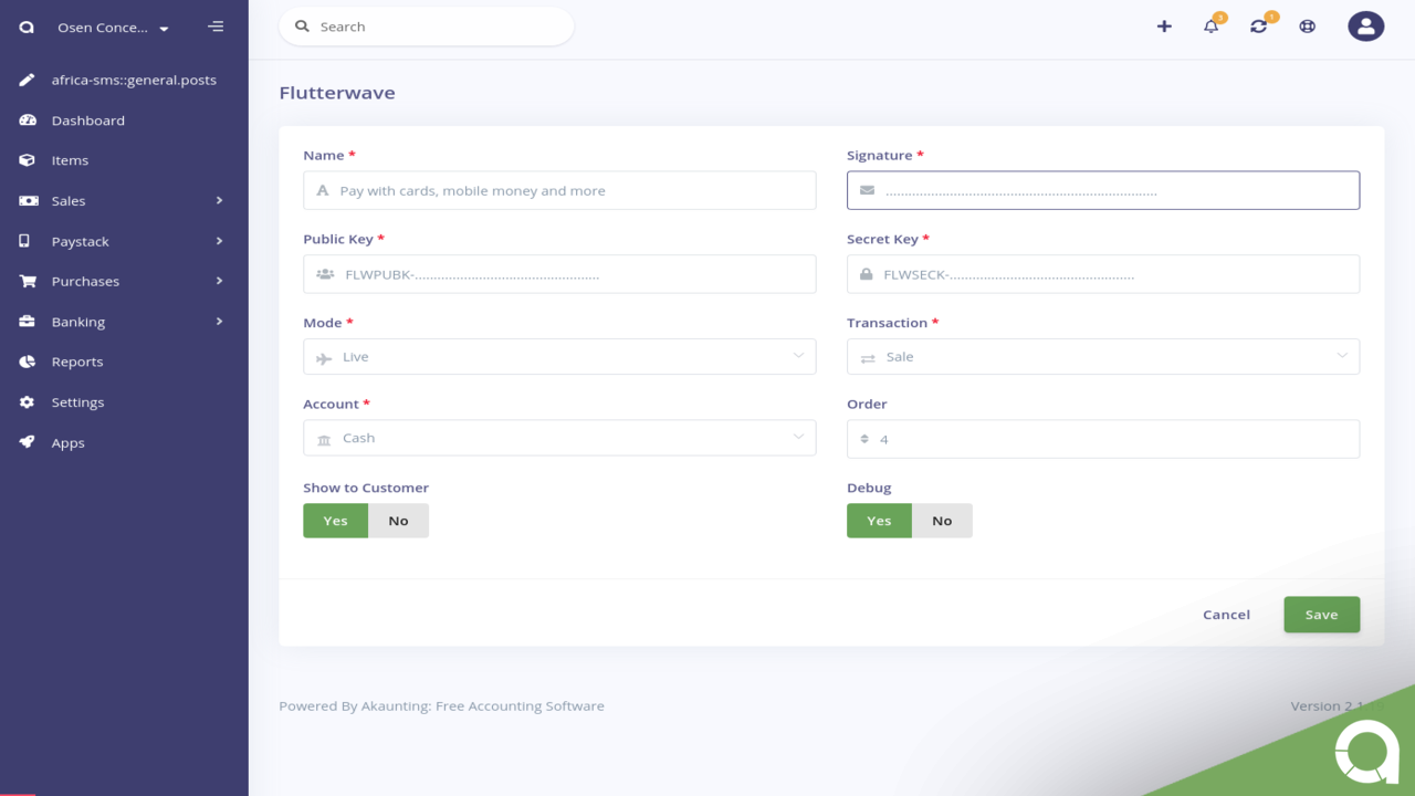Flutterwave - Payment Method - App Store - Akaunting