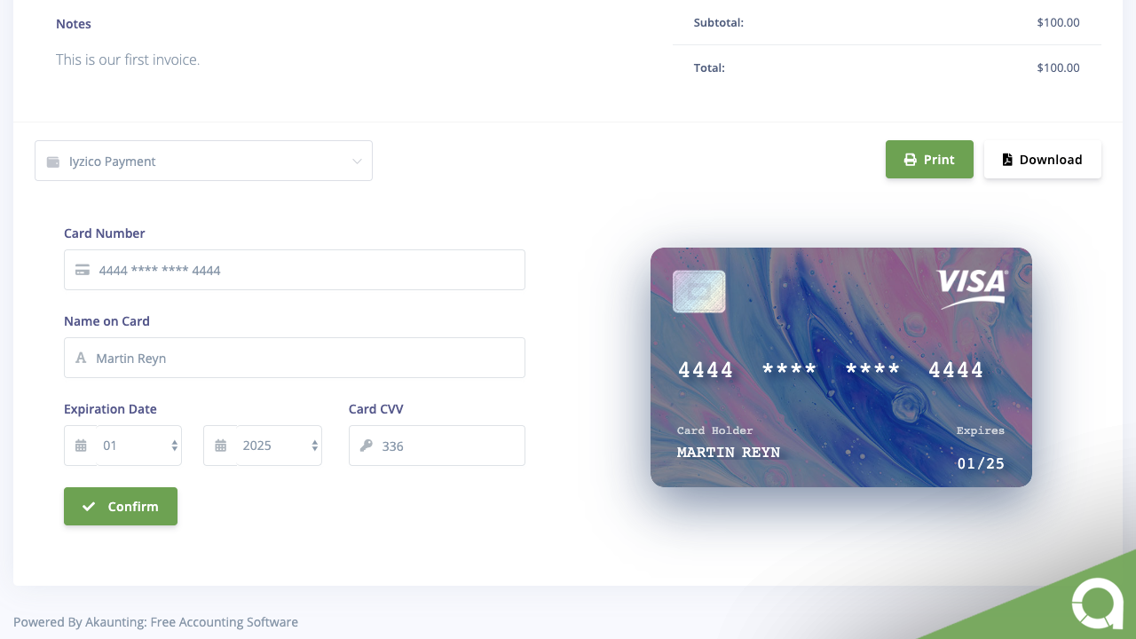 iyzico - Payment Method - App Store - Akaunting