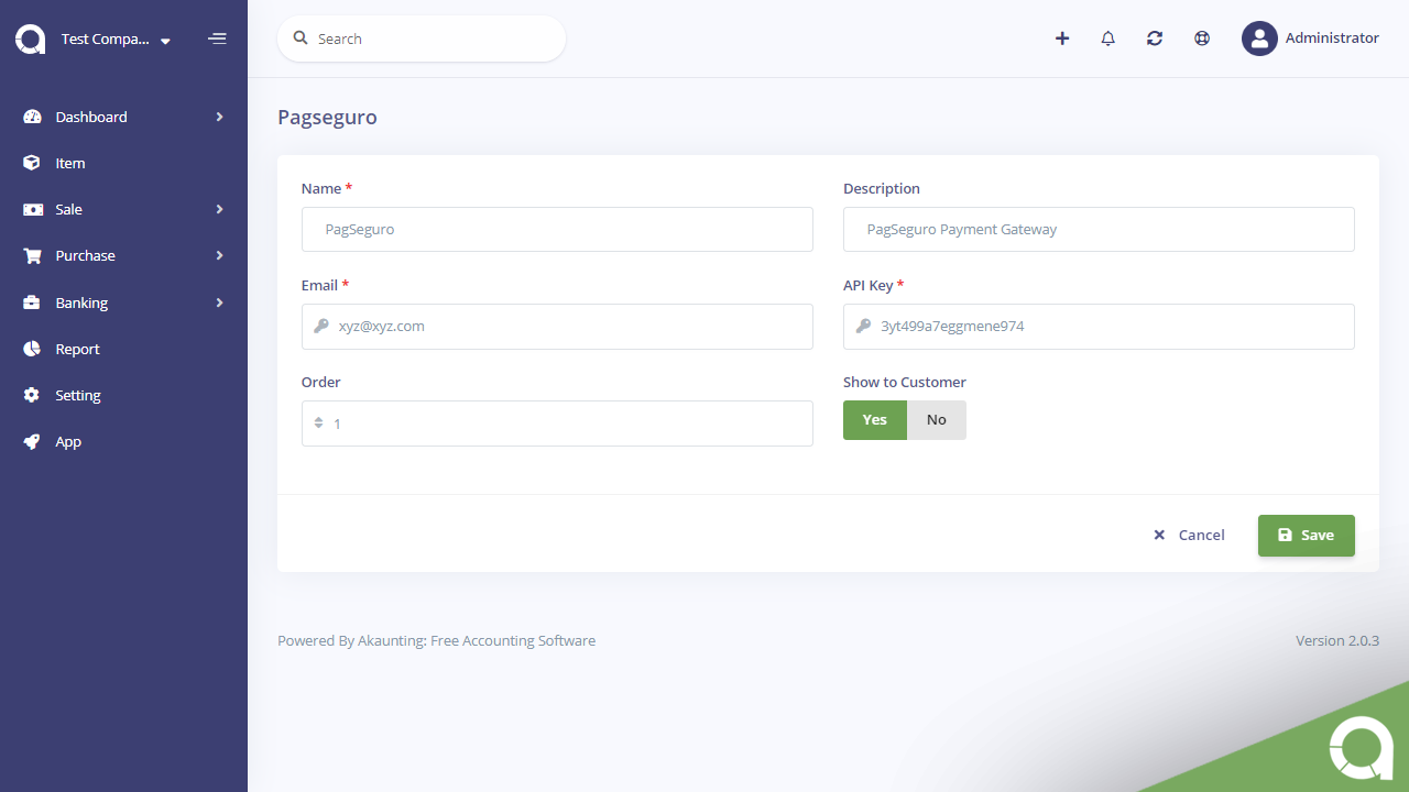 PagSeguro - Payment Method - App Store - Akaunting