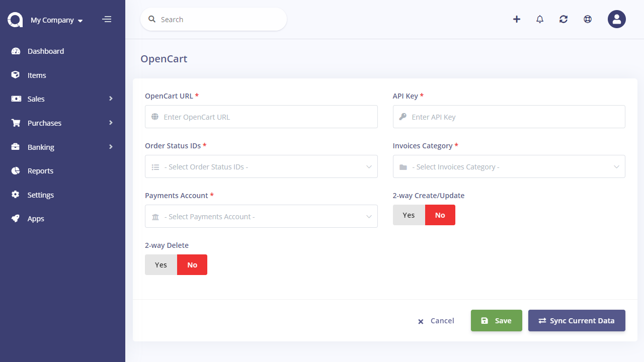 OpenCart - Documentation - Akaunting